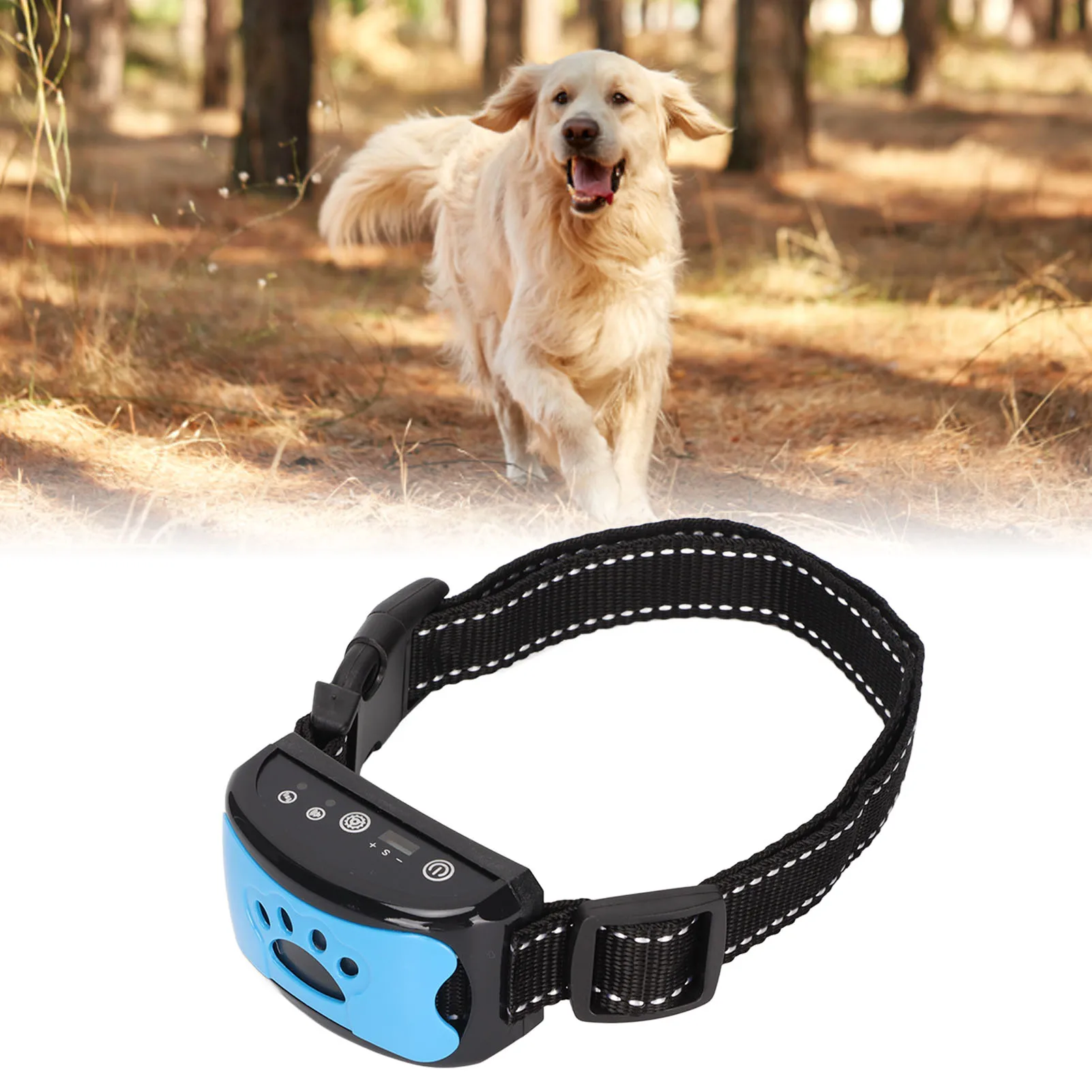 Dog-Bark-Collar-2-Modes-Rechargeable-Waterproof-Auto-Lock-Humanized ...