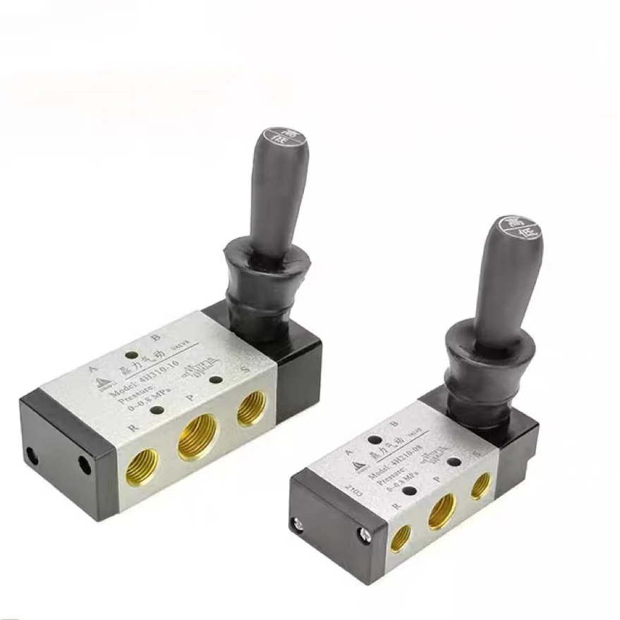 4H210-08 1/4" 2 Position 5 Port Air Manual Valve Pneumatic Control ...