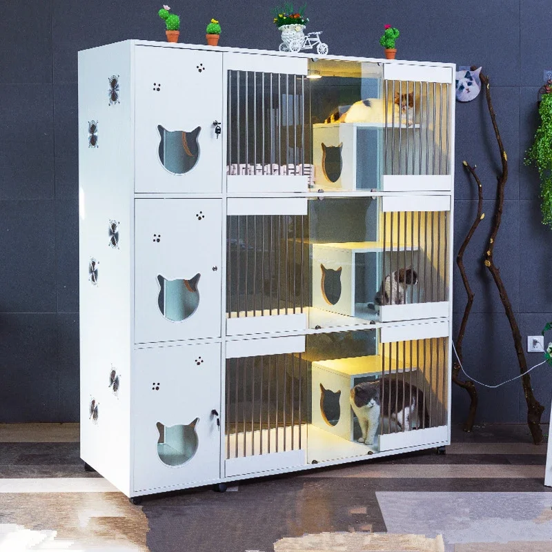 Custom-Luxury-Wooden-Display-Indoor-Pet-House-Cat-Cage-Breeding-Cabinet ...