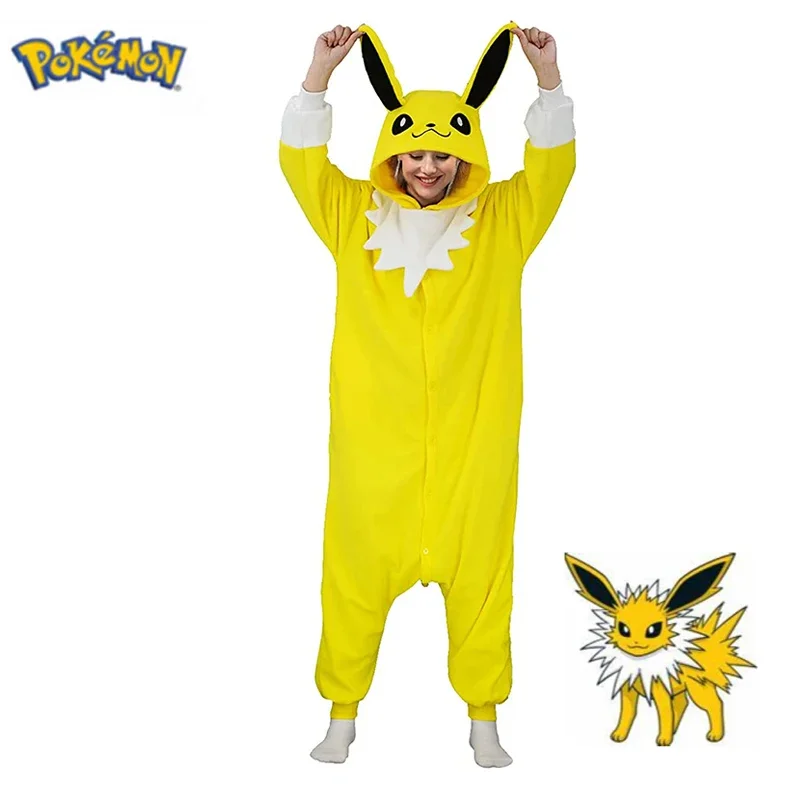 Pokemon-Pajamas-Onesie-Jolteon-Cosplay-Costume-Women-Kigurumi-Halloween ...
