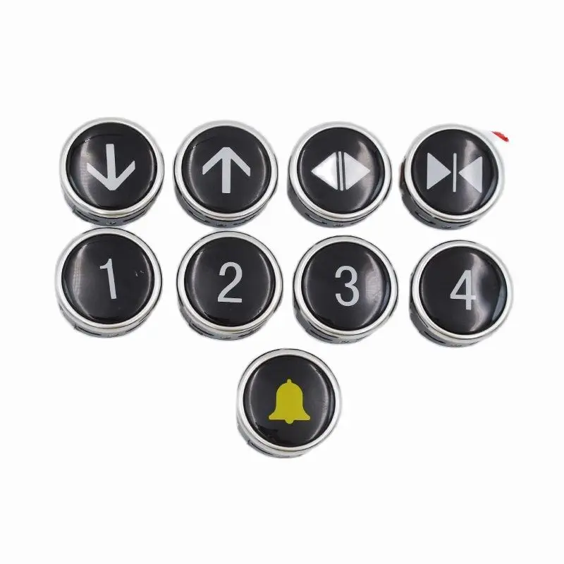 5pcs/lot Push Button FL-PW Round 38mm white light digital arrow ...