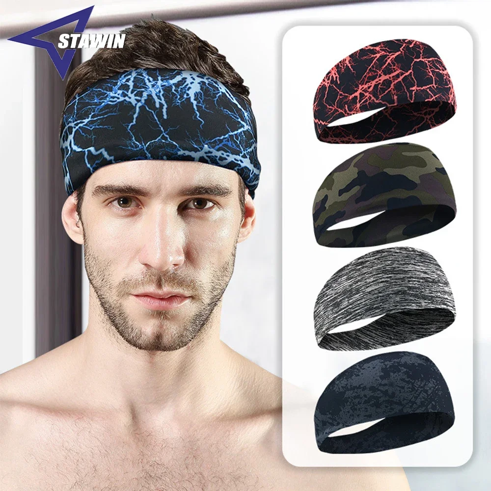 Headband-Sweat-Bandage-Sports-Head-Hair-Band-Workout-Tennis-Fitness-Jog ...