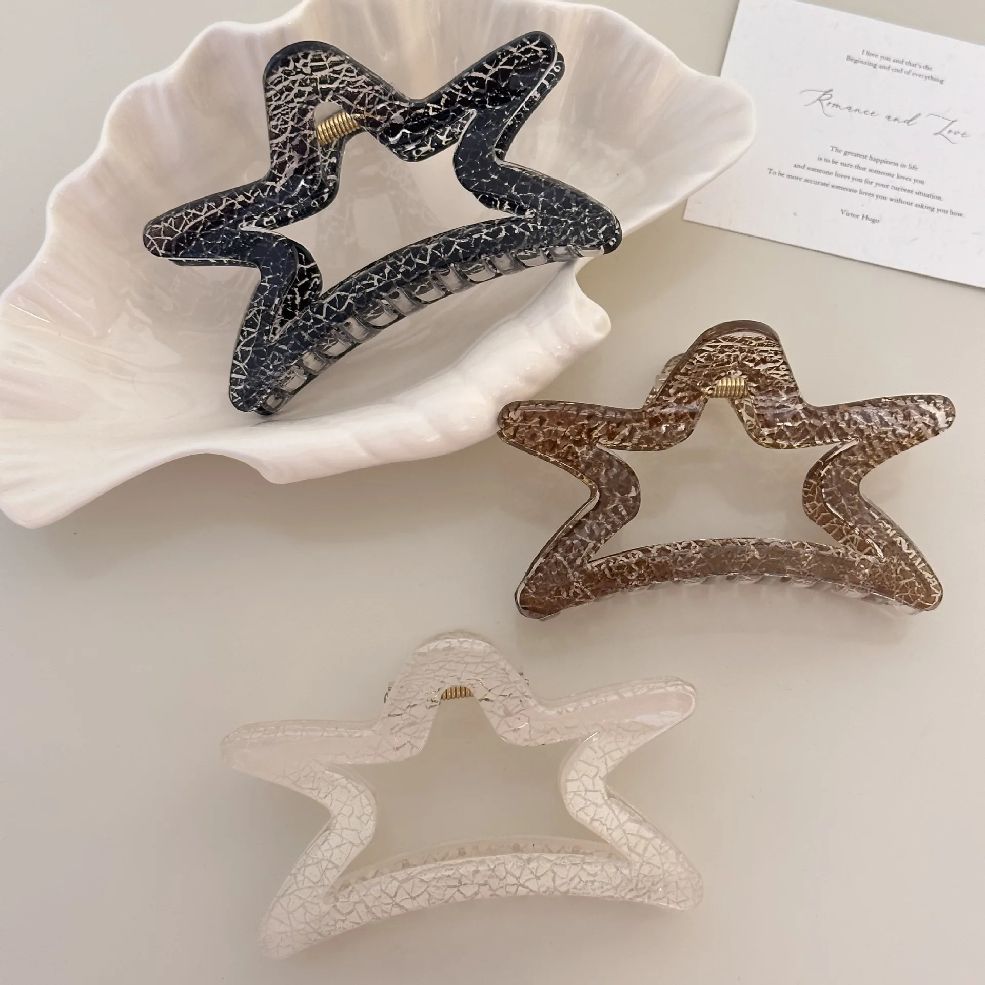 Claw-clip-hair-for-women-girl-star-accessories-pin-Crab-vintage-popular ...