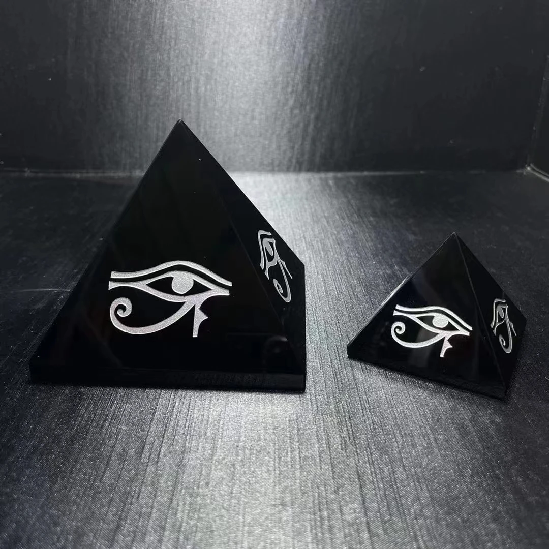 12cm-Natural-chakra-obsidian-engraved-Eye-of-Horus-Crystal-healing ...