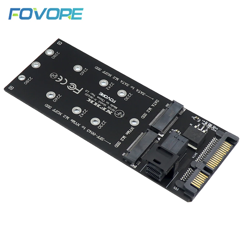 SATA M.2 Adapter M2 NVME SSD to U.2 SFF-8643 U2 Converter 22Pin SATA to ...