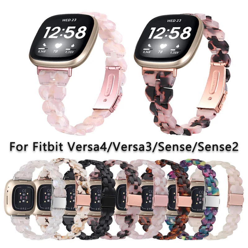 resin-band-for-fitbit-sense-sense-2-Watchband-Women-Men-Wrist-strap ...
