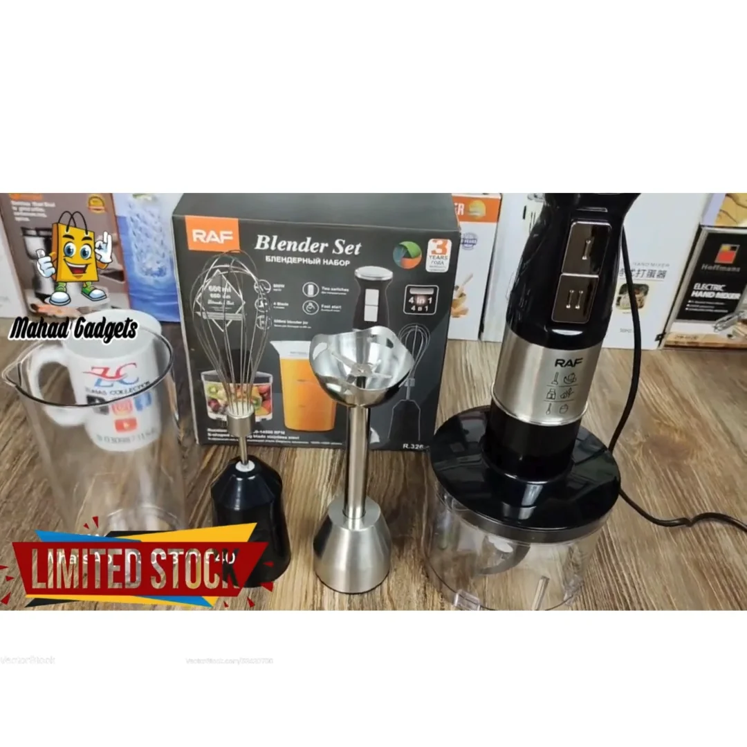 Hand Blender Set 4 in 1 | 1600W Powerful Multi-functional - Stainless ...