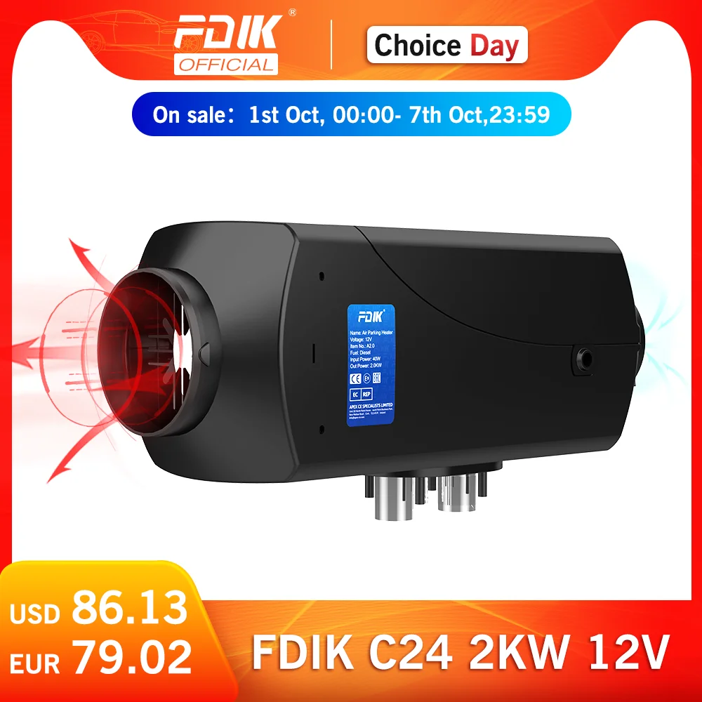 Ogrzewanie postojowe FDIK Air Diesel Heater 2KW 12V z EU za $70.96 ...