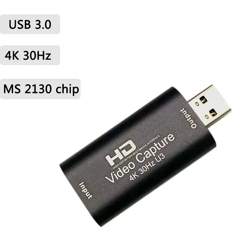4K To USB 3.0 Audio Video Capture Card MS2130 Chip 1080P 60fps YUY2 ...