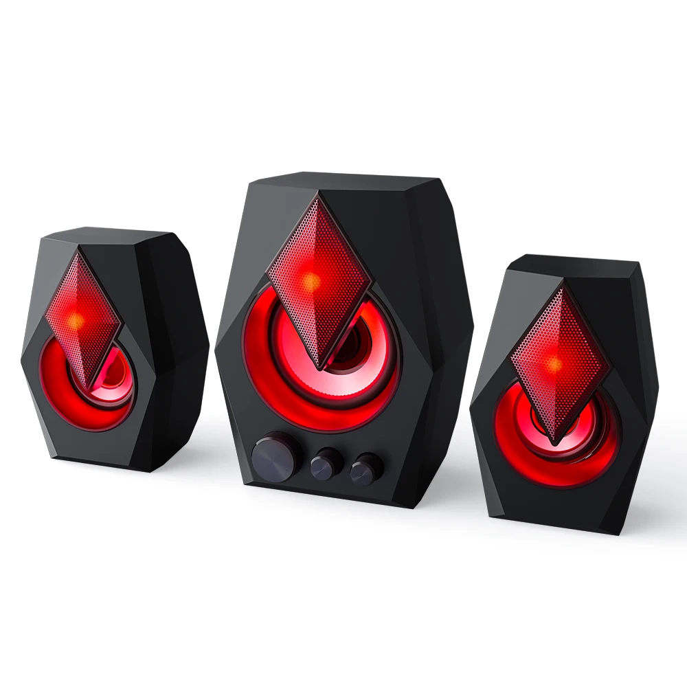T-WOLF-S128-Wired-Computer-Speaker-Desktop-Multimedia-Speaker-LED ...