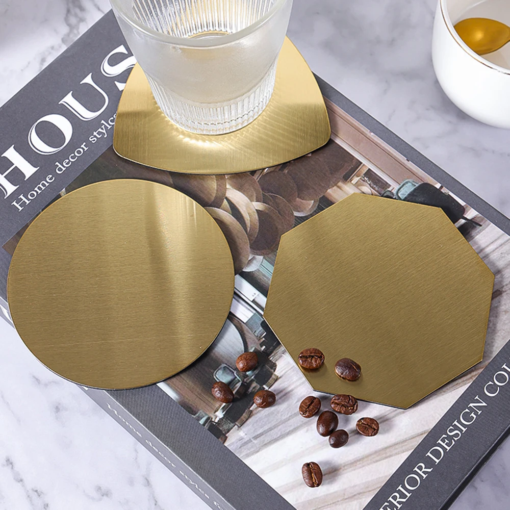 Cup Coaster Placemat Metal Mat Unique Individual for Dining Table Props ...