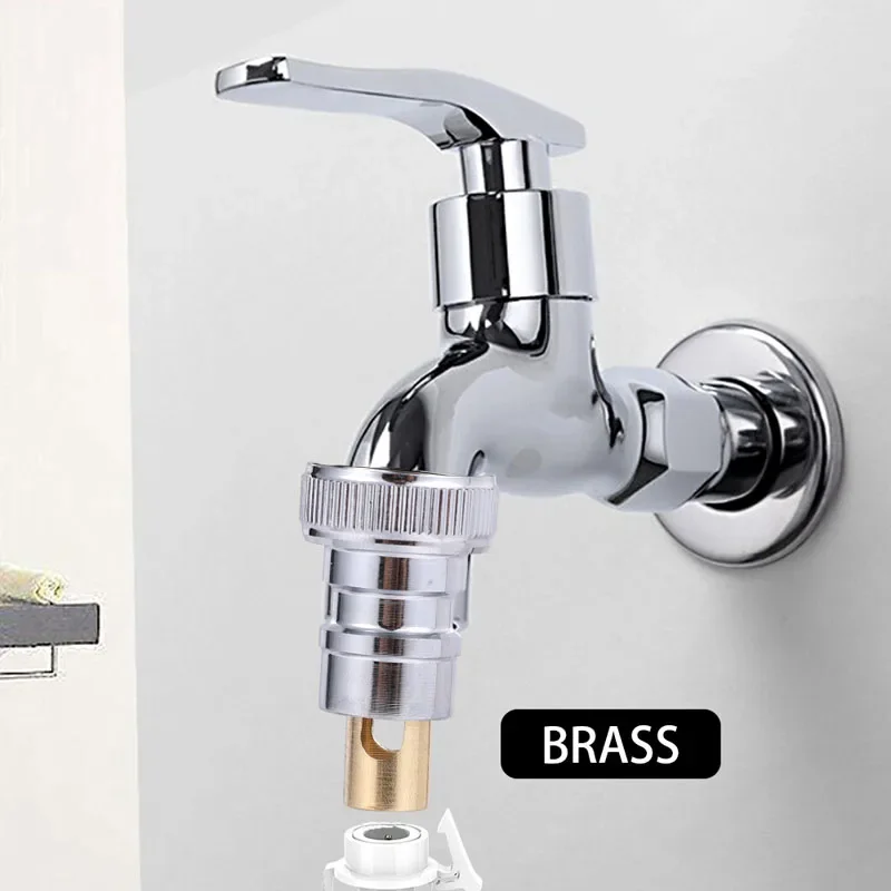 Brass-Faucet-Water-Outlet-Adapter-Washing-Machine-Automatic-Water-Stop ...