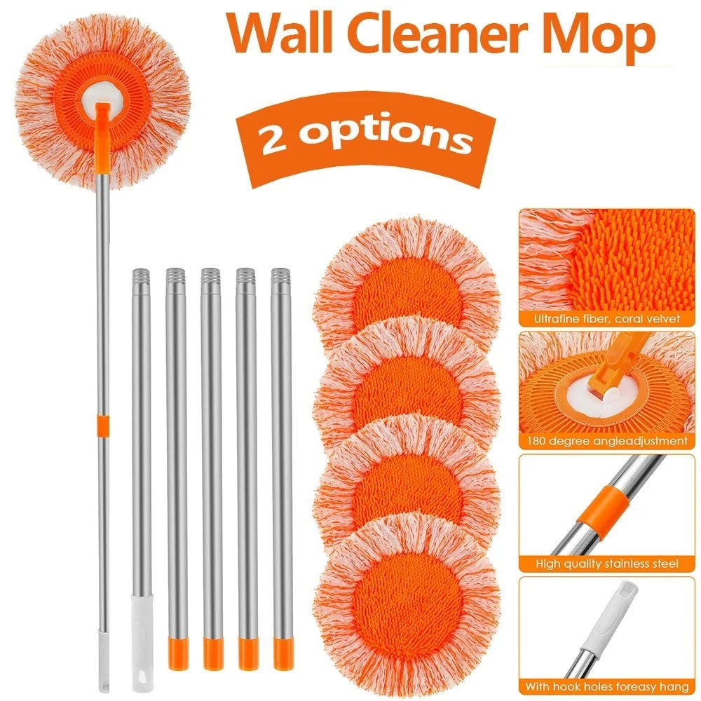 Cleaning-Mop-Adjustable-Rotatable-Round-Microfiber-Mop-with-4-Poles-4 ...