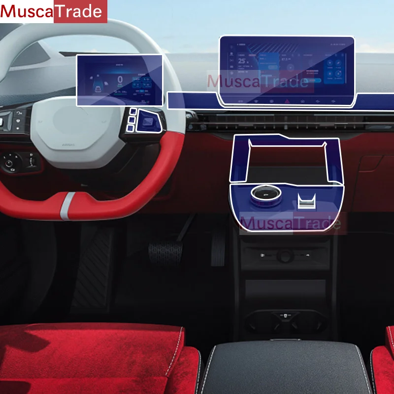 For-MG-MG4-EV-2022-23Gear-Panel-Dashboard-Navigation-Automotive-Interior-Screen-Protective-Film ...