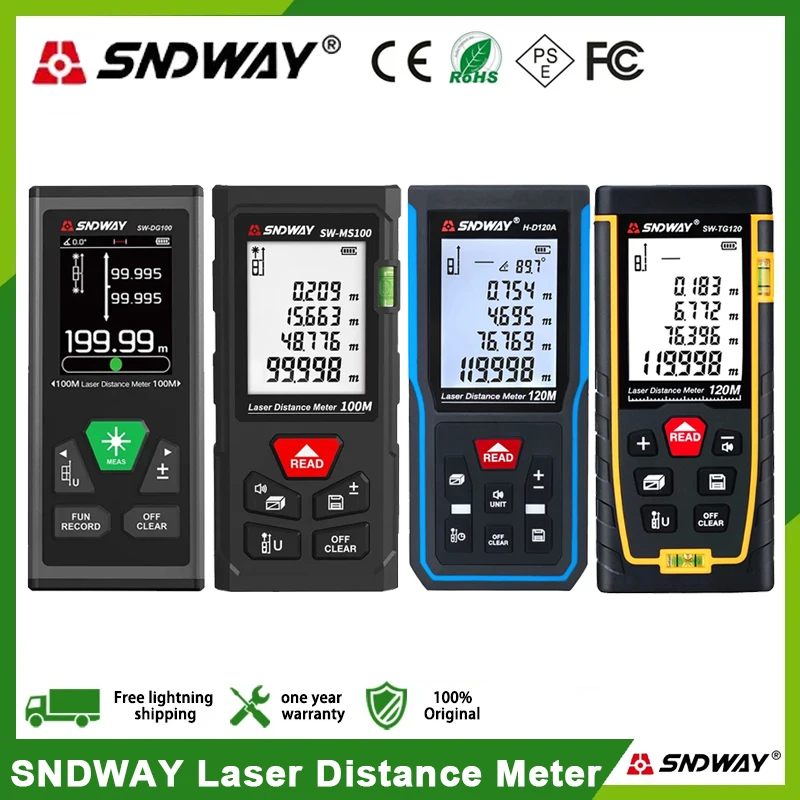 SNDWAY-Laser-Distance-Meter-Digital-Rangefinder-Laser-Measure-Tool ...