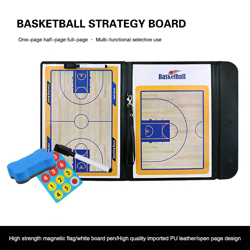 Portable-Basketball-Tactical-Board-Coach-Instruction-Book-Basketball ...
