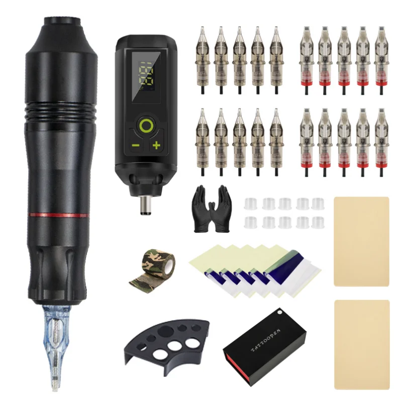 Professional-Wireless-Tattoo-Gun-Kit-Rotary-Tattoo-Pen-for-Body-Art ...