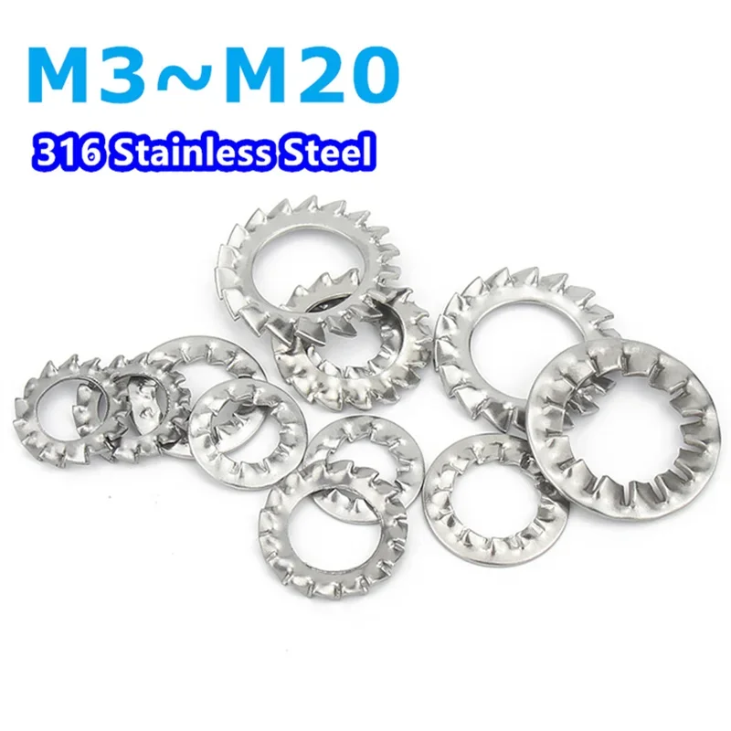 316Stainless-Steel-Lnternal-External-Toothed-Serrated-Lock-Washer-Shakeproof-Star-Gasket-M3-M4 ...