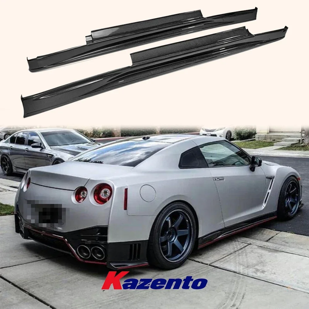White GTR R35: The Ultimate Guide to NIS Style Carbon Fiber Side Skirts ...