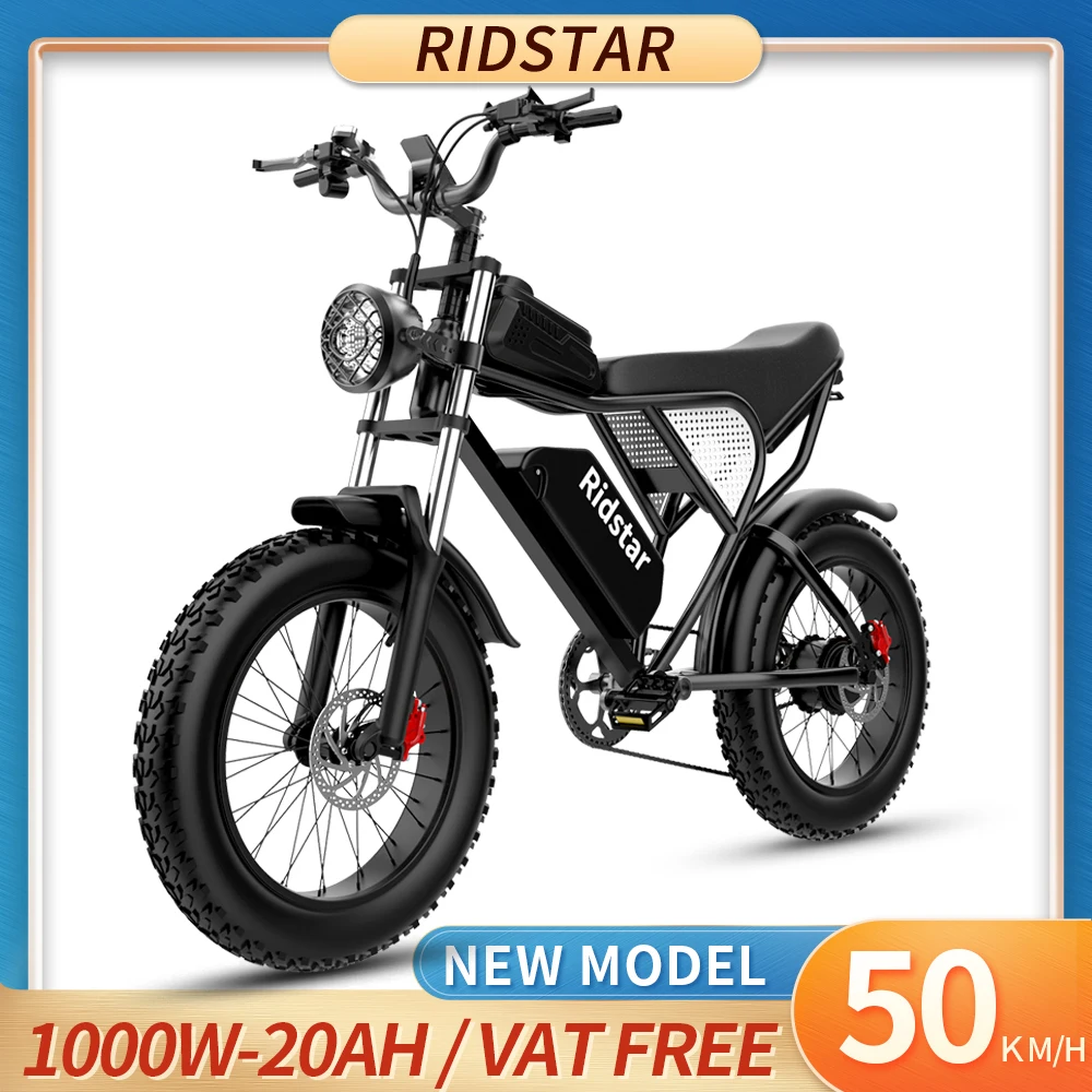 Ridstar-Q20-Electric-Bike-1000W-48V-20AH-Waterproof-Red-oil-brake ...