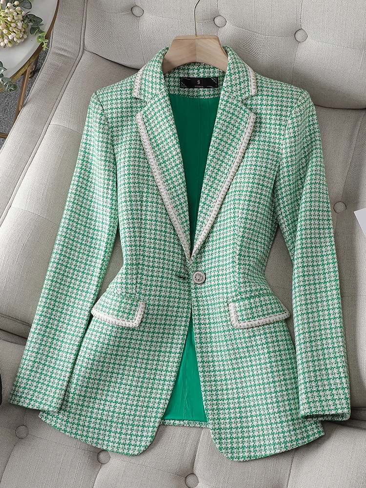 Green Blazer Women Business | Winter Blazer Women Green | Women Green ...