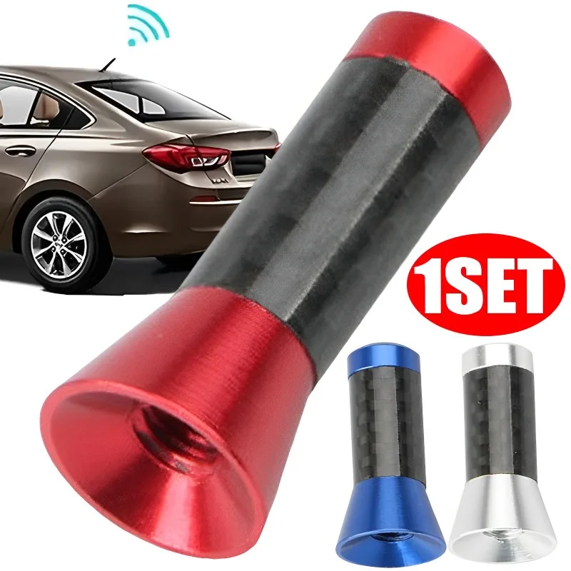 3-5CM-Universal-Car-Carbon-Fiber-Short-Antenna-Black-Auto-Roof-Radio ...