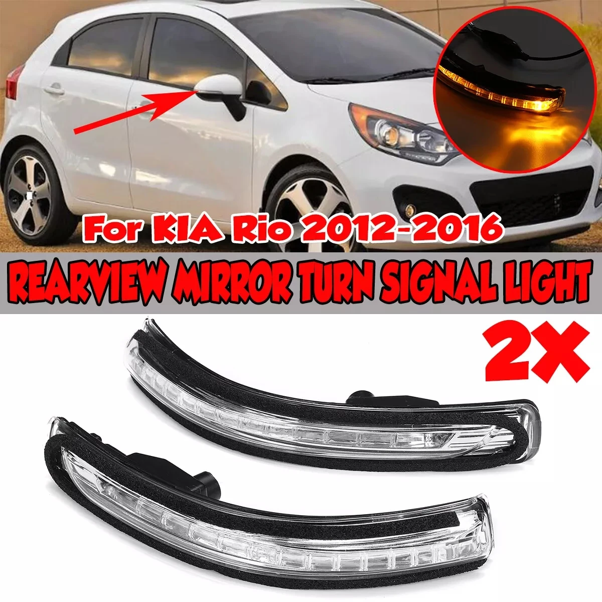 Left-Right-Car-Rearview-Mirror-LED-turn-Signal-light-Mirror-Indicator ...