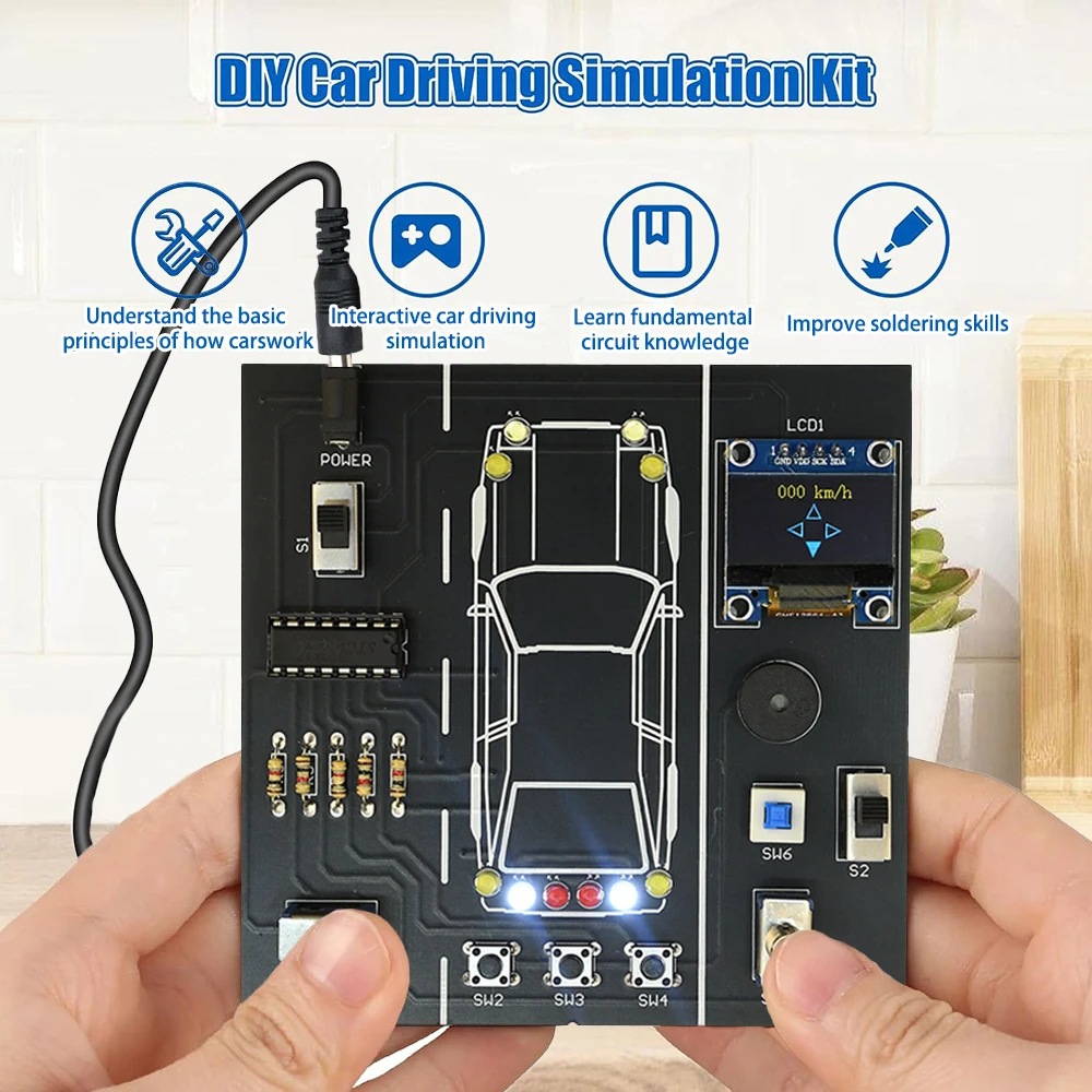 DC5V DIY Car Driving Simulation Soldering Practice Kit Electronic ...