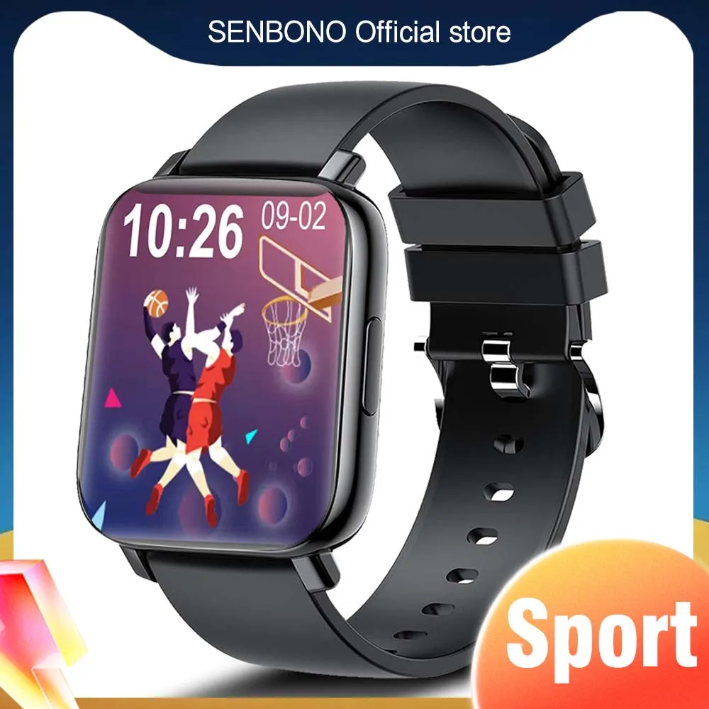 SENBONO-Smart-watch-Men-Waterproof-Sports-SmartWatch-Heart-Rater ...