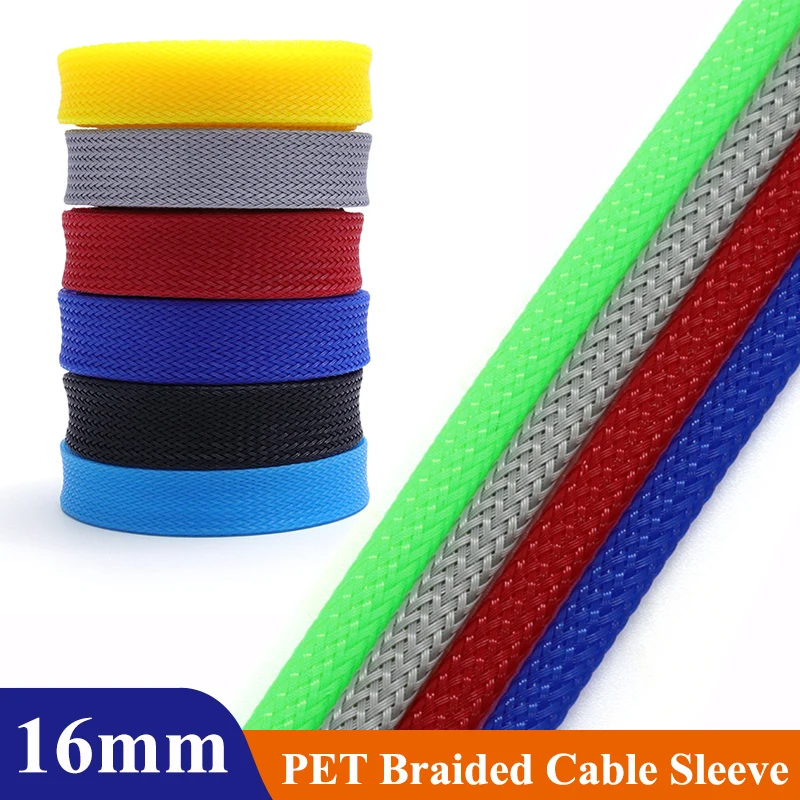 1-50M-PET-Expandable-Cable-Sleeve-16mm-Tight-Braided-High-Density ...