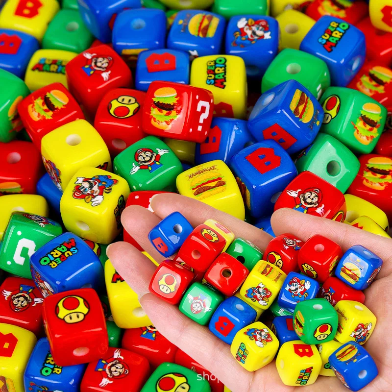 10PCS-Mixed-Super-Mario-Bros-Square-Heart-Spacer-Beads-for-Jewelry ...