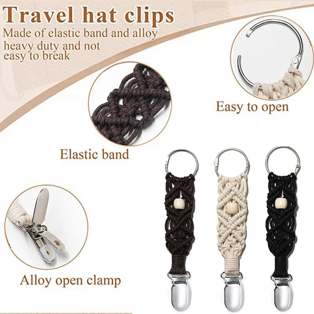 Travel Leather Hat Clip Outdoor Backpack Luggage Storage Clip PU ...