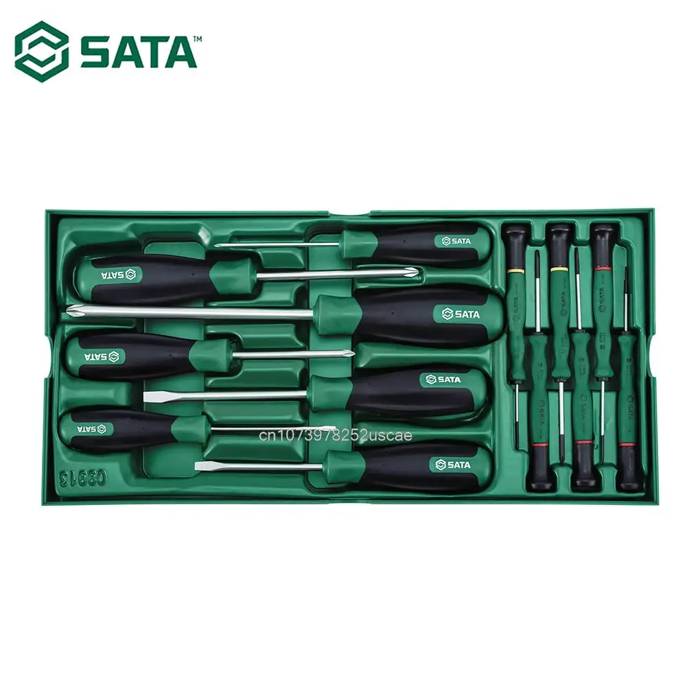 SATA-13pcs-Screwdriver-Tray-Set-PH000-PH0-PH1-PH2-PH3-Miniature-slotted ...