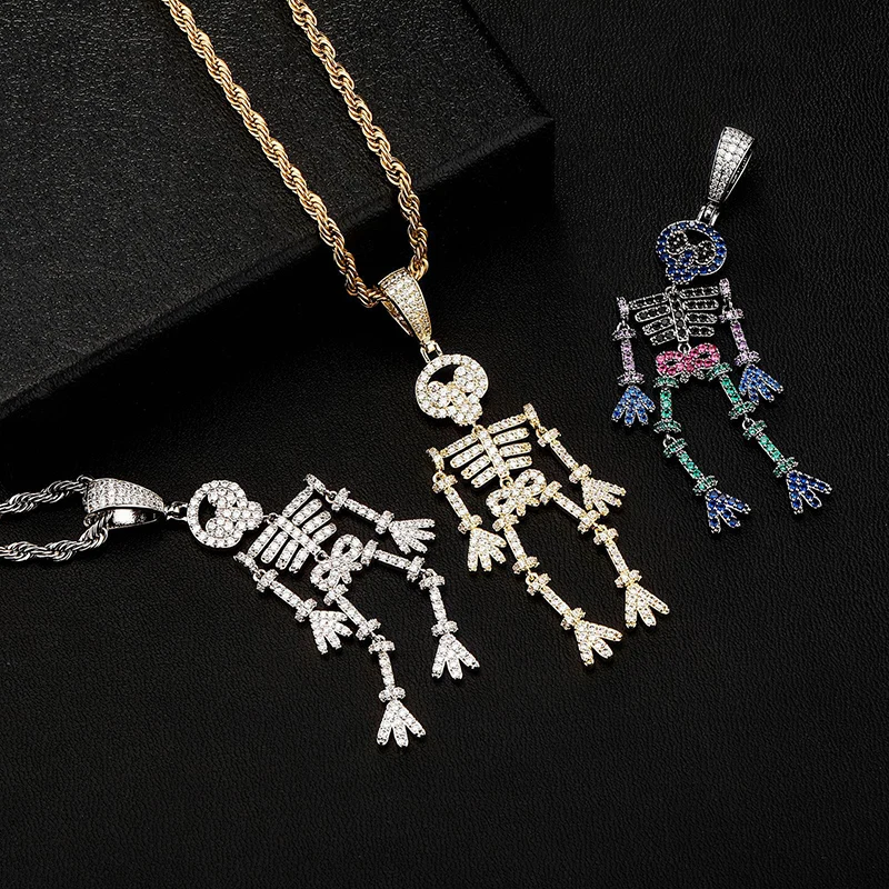 Hip-Hop-3A-CZ-Stone-Paved-Bling-Iced-Out-Skeleton-Skull-Pendants ...