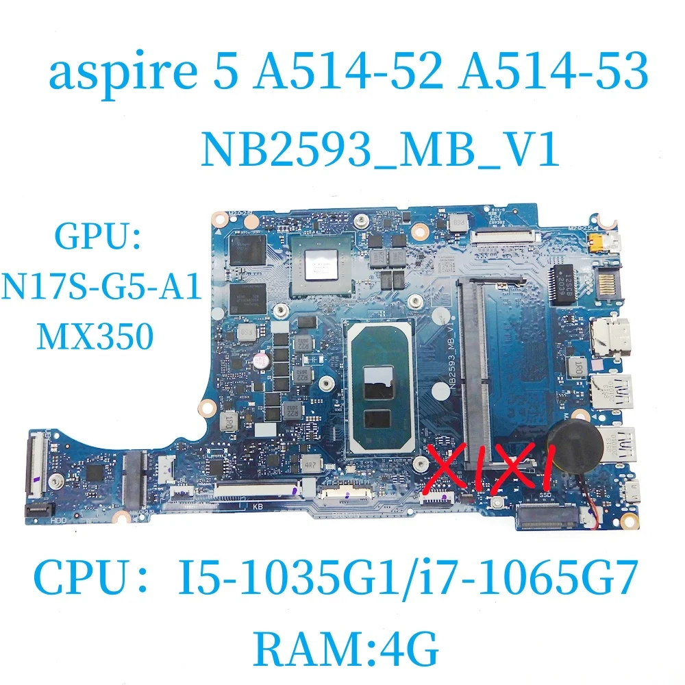NB2593-MB-V1-For-Acer-Aspire-5-A514-52-A514-53-Laptop-Motherboard-With ...