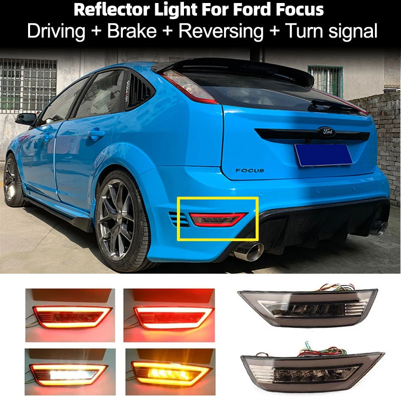 2pcs Led Rear Bumper Reflector Light For Ford Focus Hatchback,driving ...