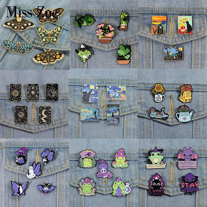 Best-Sellers-Enamel-Pins-Custom-Set-Anime-Tarot-Oil-Painting-Frog-Witch ...