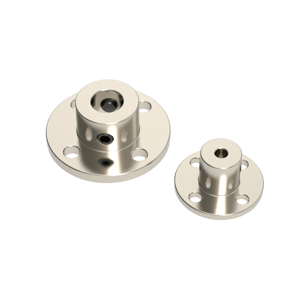 Befenybay 4 Pcs 7mm High Hardness Metal Rigid Flange Shaft Coupling