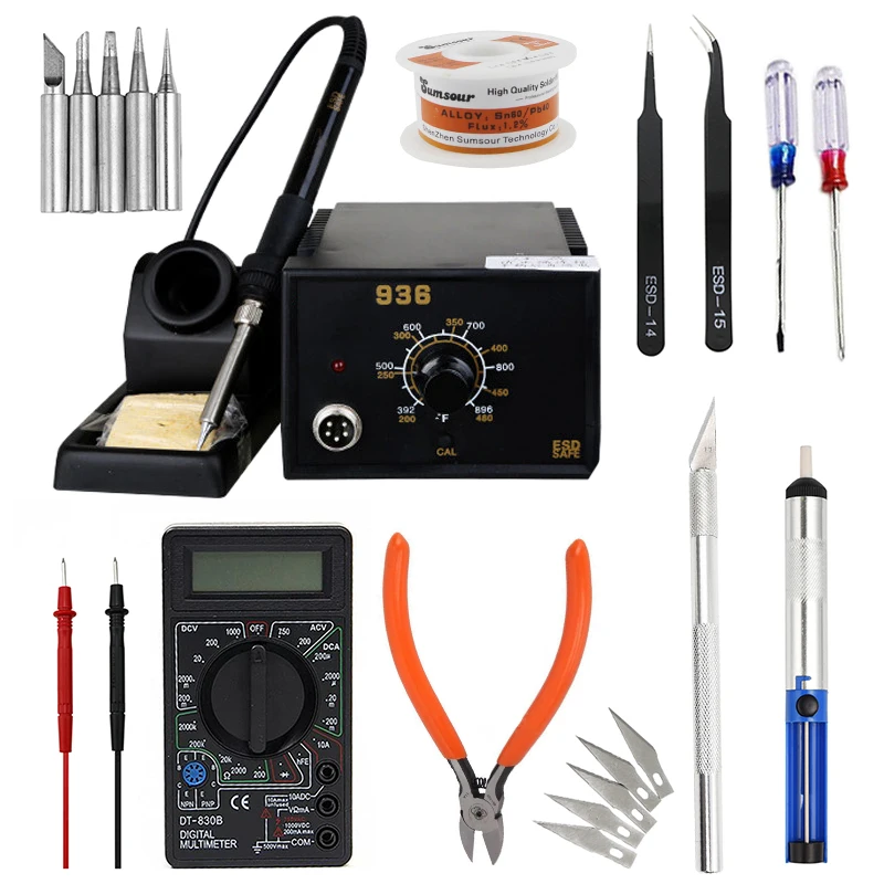 220V-60W-Constant-Adjustable-Temperature-Electric-Soldering-Station ...