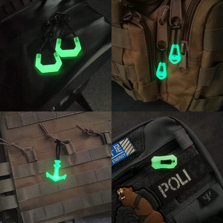 Luminous Sliders Zipper Rope Handles Tactical Accessories Extension ...
