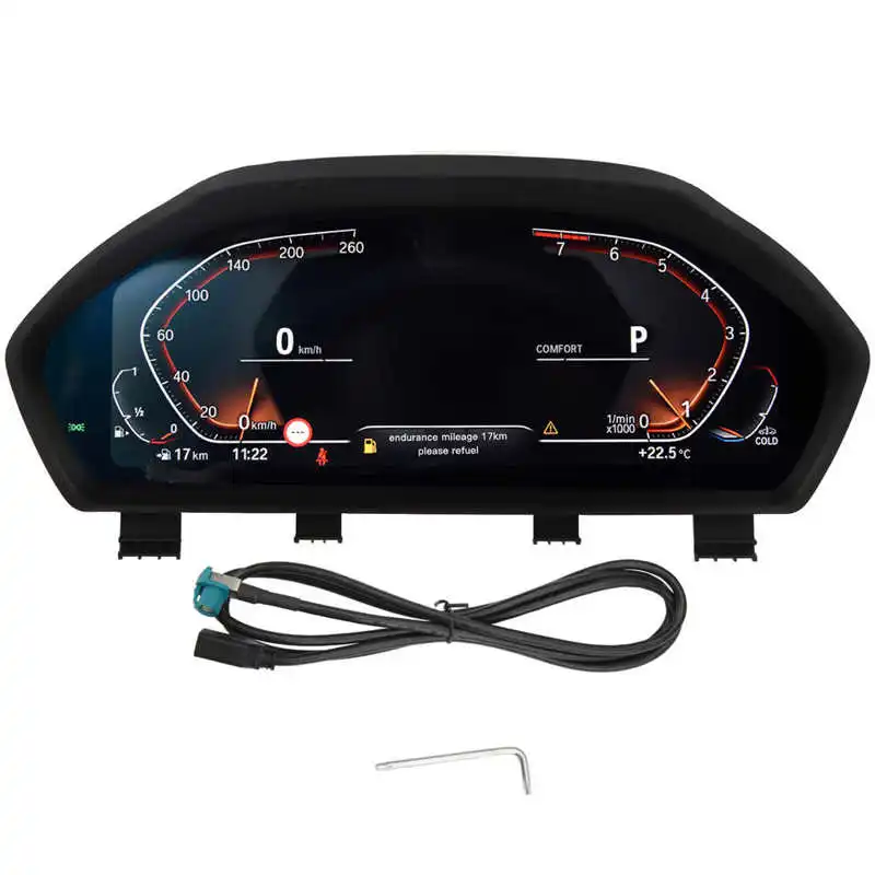12.3in Car Digital Cluster Instrument LCD Dashboard Speedmeters Display ...