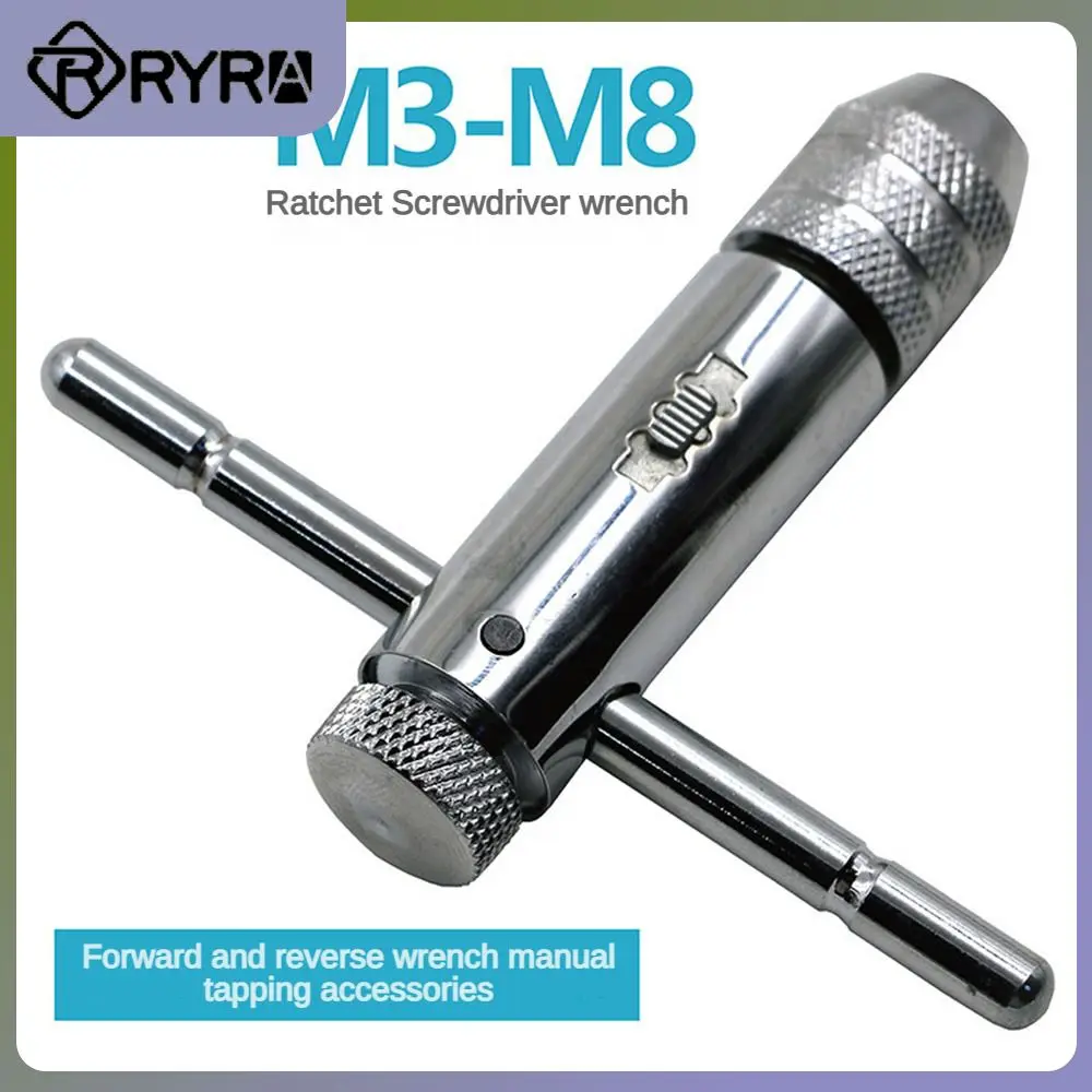 M3-m8-Hand-Tapping-Tools-Machine-Screw-Ratchet-Tap-Holder-Wrench-T ...