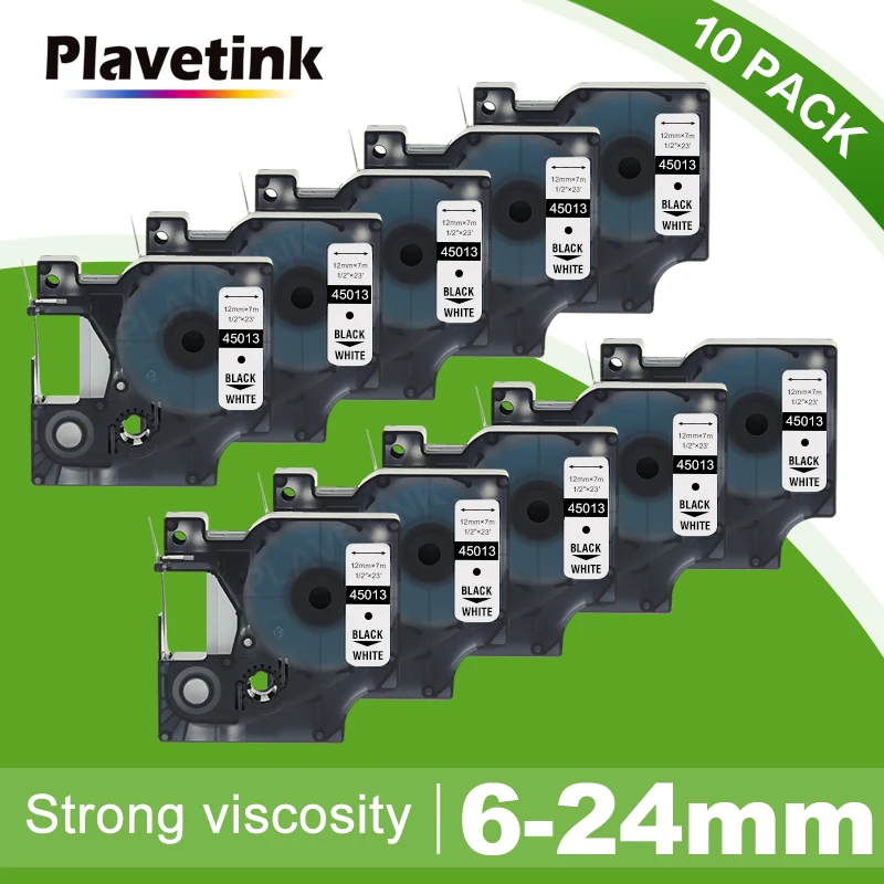 10X-Label-Tape-12mm-Compatible-Dymo-D1-Tape-45013-45010-40913-for-Dymo ...