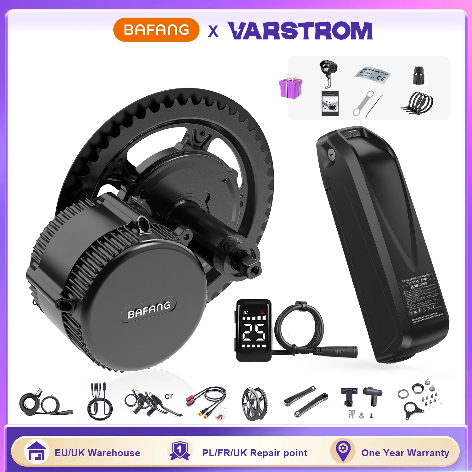 BAFANG-36V-250W-350W-500W-Motor-Kit-BBS01B-BB02B-Mid-Drive-Motor ...