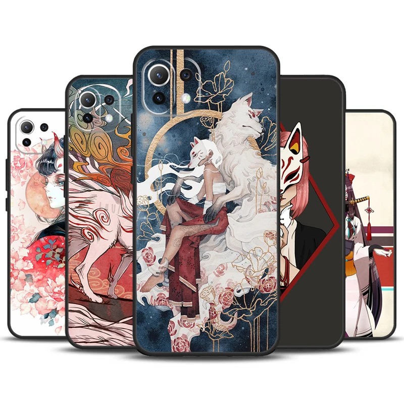 Japanese Style Anime Fox Case For Xiaomi 13T 14 Pro 11T 12T 12 13 Lite ...