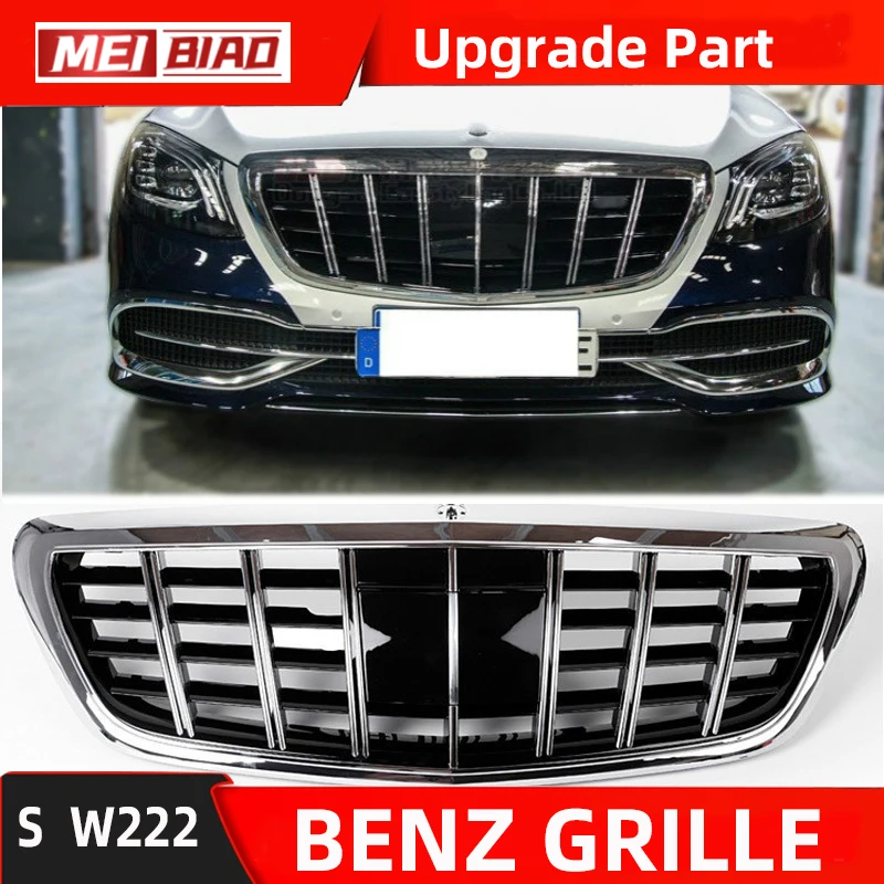 For-Mercedes-Benz-W222-S-Class-Grille-2014-2020-Chrome-S680-BRABUS ...