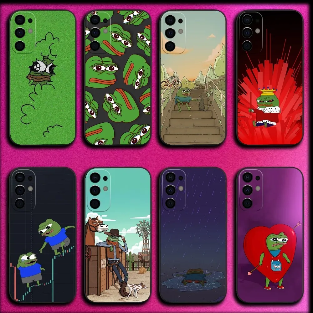 Funny P-Pepe Frog Phone Case For Samsung S25,S24,S21,S22,S23,S30,Ultra ...