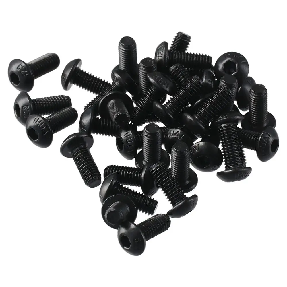 50Pcs-Carbon-Steel-Button-Head-Screws-M5x12mm-Black-Socket-Head-Cap ...