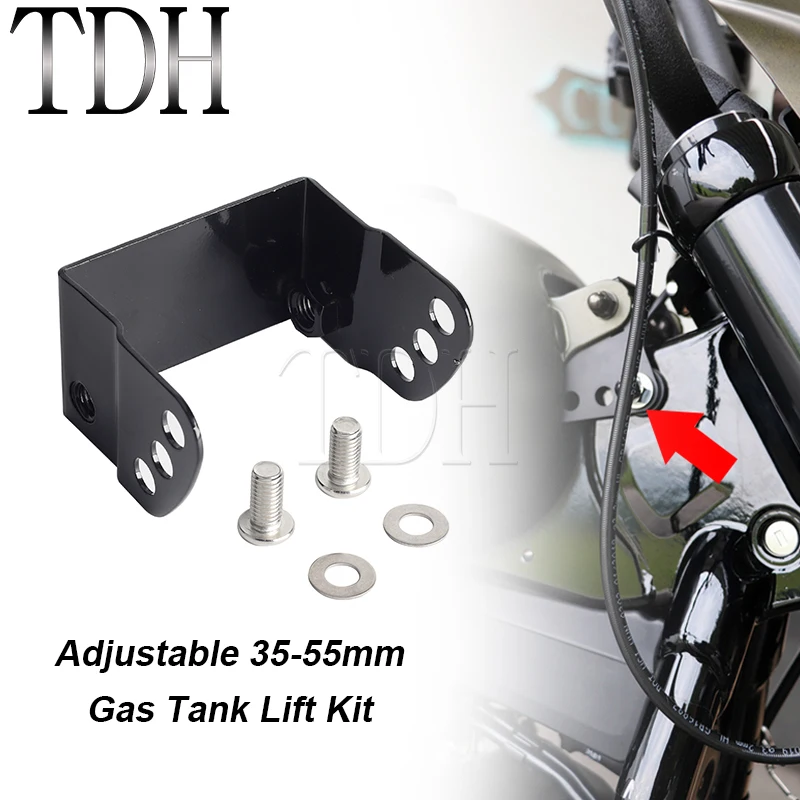 Motorcycles-Adjustable-35mm-45mm-55mm-Gas-Tank-Lifts-Rise-Bracket ...