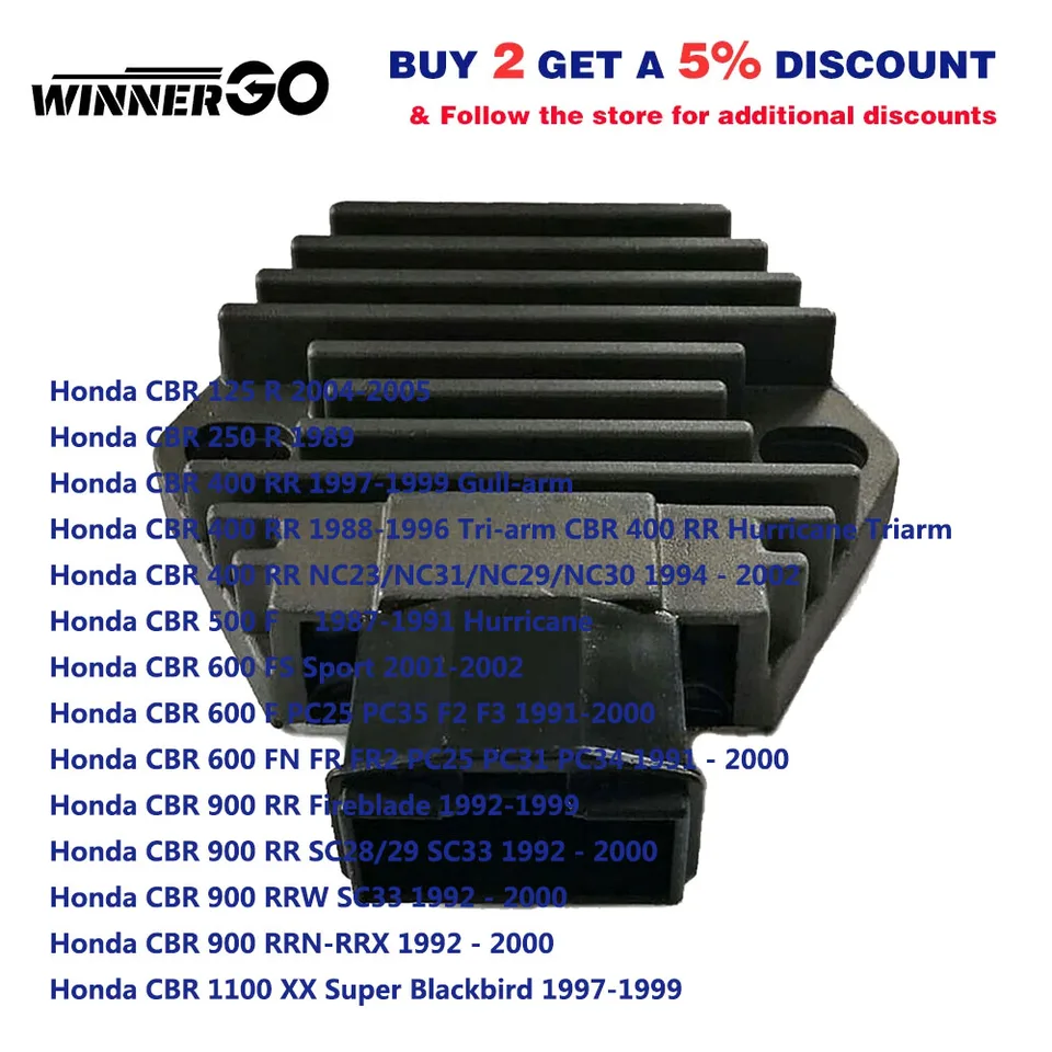 3-phase 5-pin MOSFET Rectifier For Honda Motorcycles CHENXL 3-Phase 5 ...